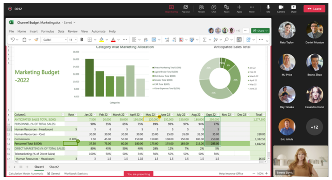  Teams Excel Live OFFICE54